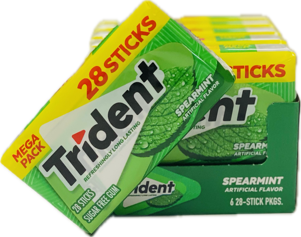 Trident Spearmint Gum Mega Pack (6ct) - Wholesale Candy Warehouse