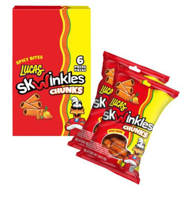 Lucas Skwinkles Chunks Pina Tamarind (6ct) - Wholesale Candy Warehouse